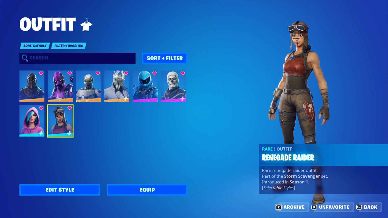 RENEGADE RAIDER, OG SKULL, BLACK KNIGHT, EON, DARK VERTEX, IRIS, HONOR ...