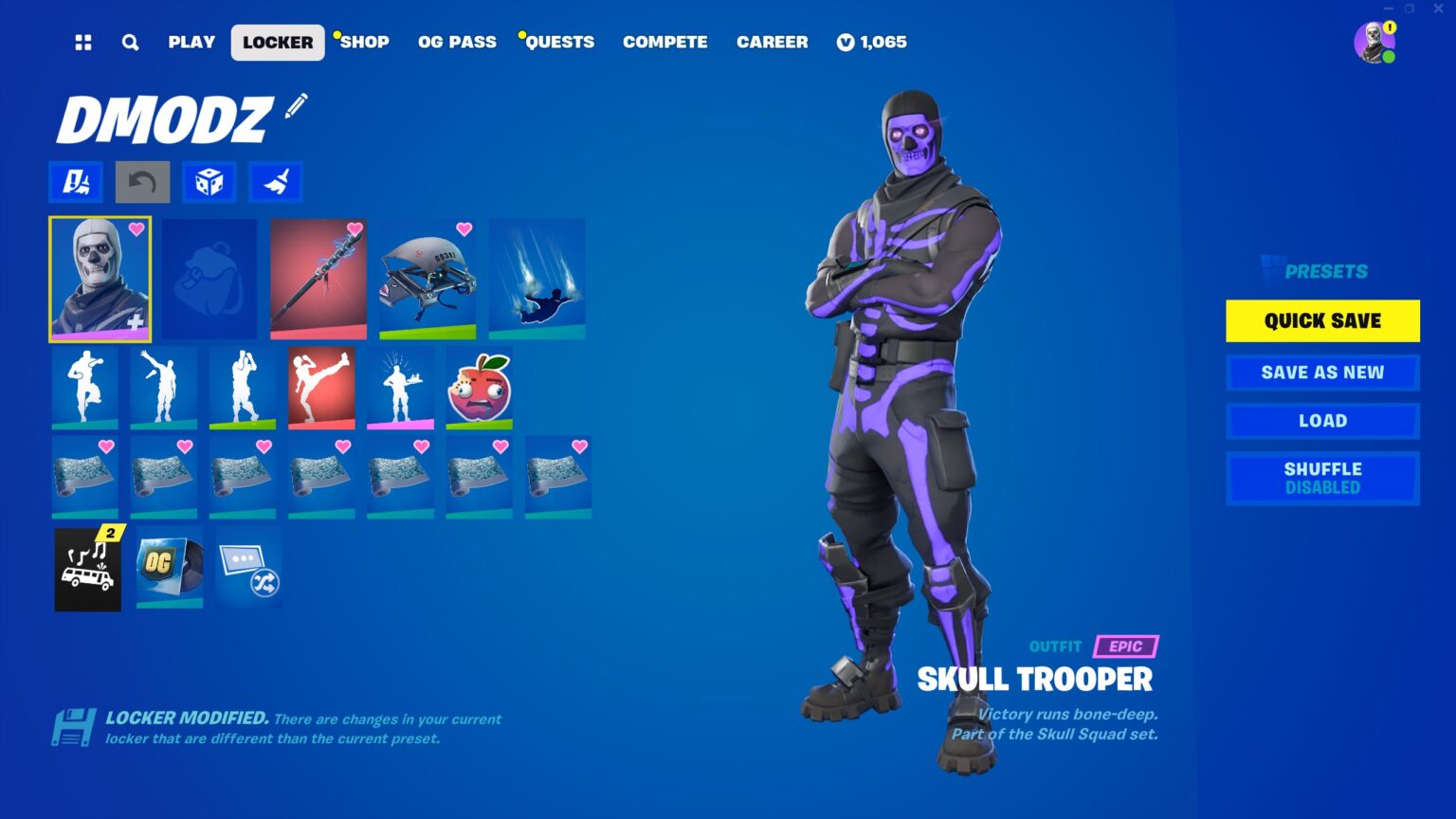 OG SKULL TROOPER, IKONIK, NEO VERSA, ROYALE BOMBER, REFLEX, IRIS, OMEGA ...