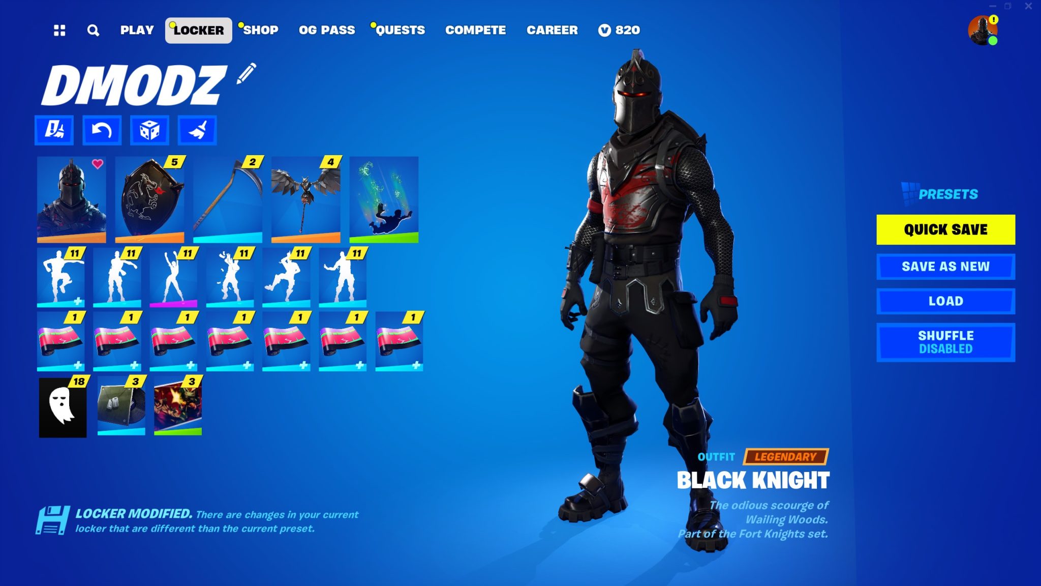 BLACK KNIGHT, 85+ SKINS | DamnModz